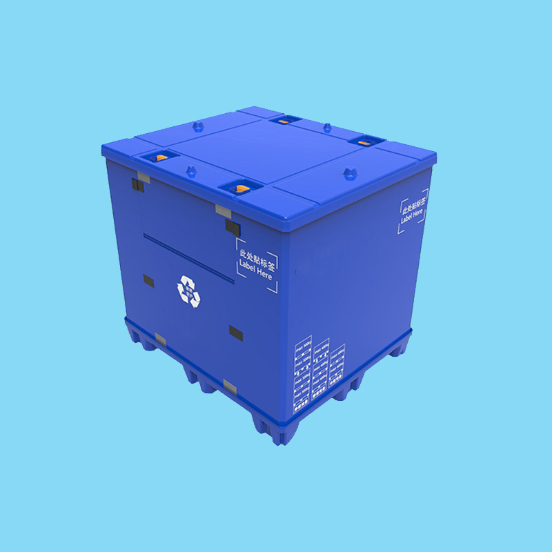 Blue Plastic Pallet Box Custom Sizes